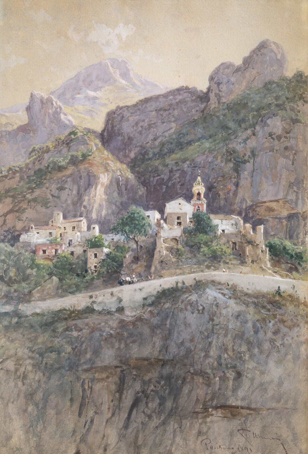 Veduta di Positano - Lord Mancini a Napoli | Gallerie d'Italia Napoli