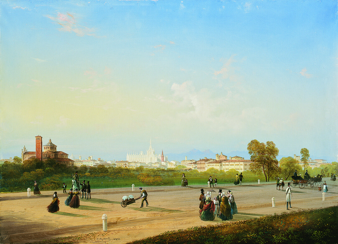 Veduta di Milano - Carlo Bossoli a Milano | Gallerie d'Italia Milano